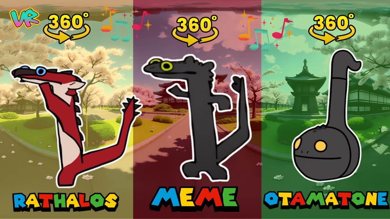 Toothless dancing Meme VS Rathalos VS Otamatone || Dance VR 360 - YouTube
