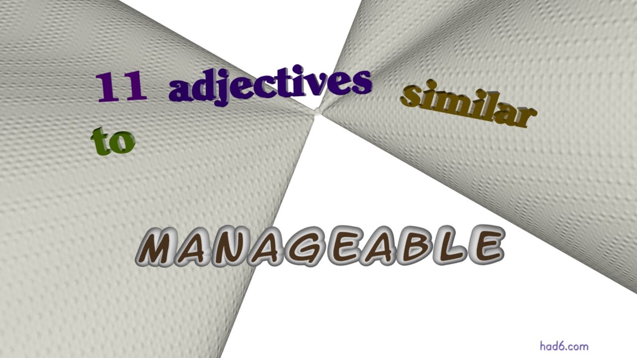manageable - 13 adjectives having the meaning of manageable (sentence ...