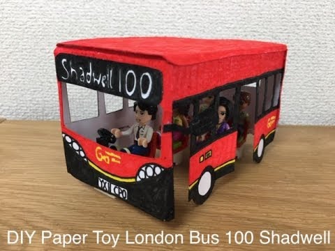 DIY Paper Toy London Bus 100 Shadwell - YouTube