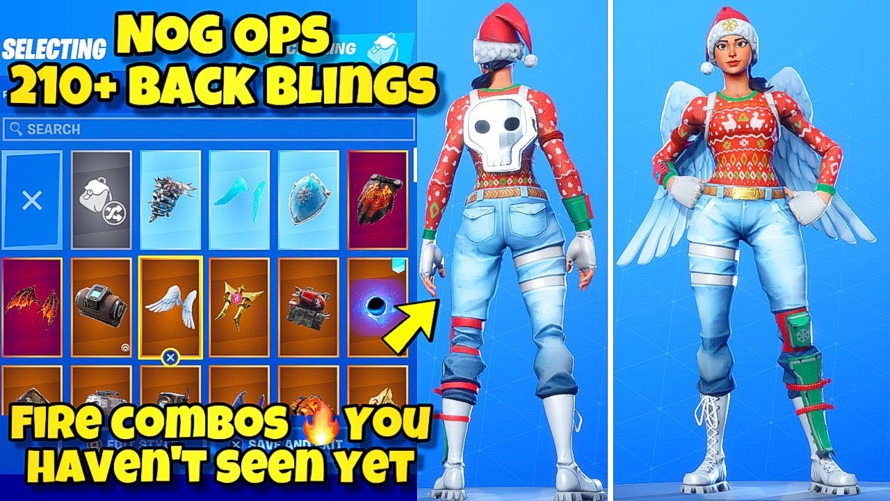 RETURNED "NOG OPS" SKIN Showcased With 210+ BACK BLING! Fortnite BR ...