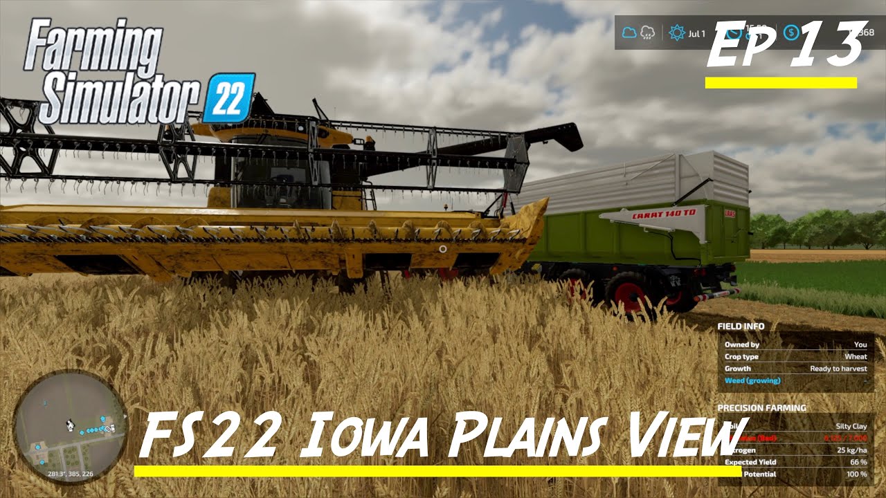 FS22 IOWA PLAINS VIEW | Ep 13 | Harvest Day - and a new area for the ...