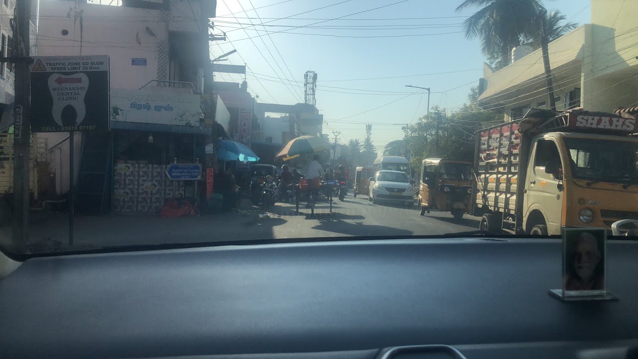 How to drive narrow streets and Busy market Road go slow - YouTube