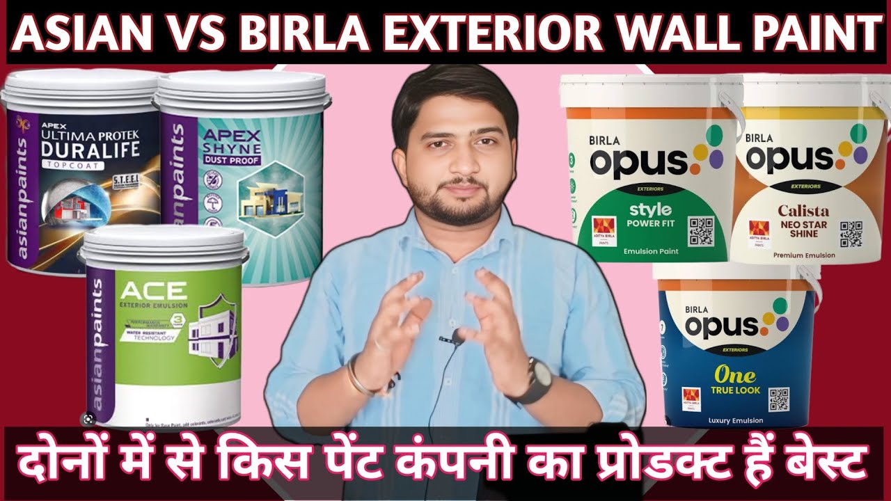ASIAN VS BIRLA OPUS PAINTS || EXTERIOR EMULSION PAINT || #thepaintguru ...