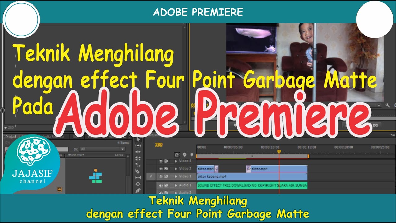 Teknik Menghilang dengan effect Four Point Garbage Matte Pada Adobe Premiere - YouTube