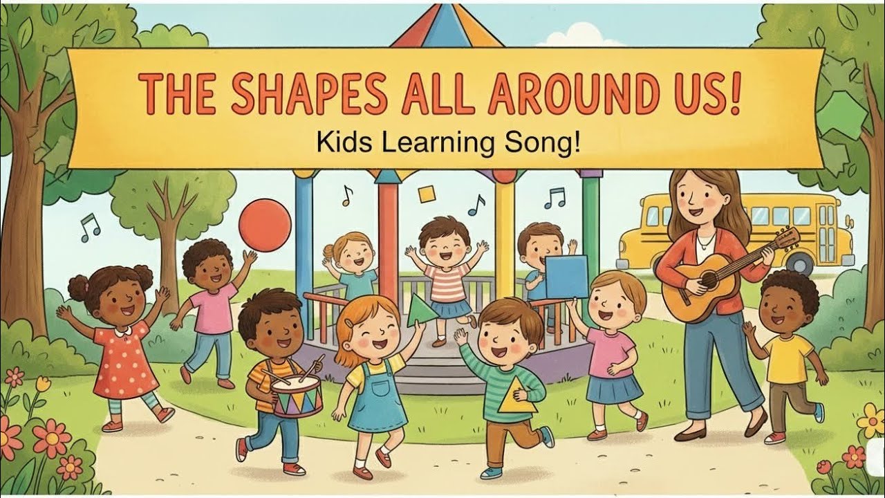 The Shapes All Around Us | 2D & 3D Shapes Song for Kids (Ages 5–7 ...
