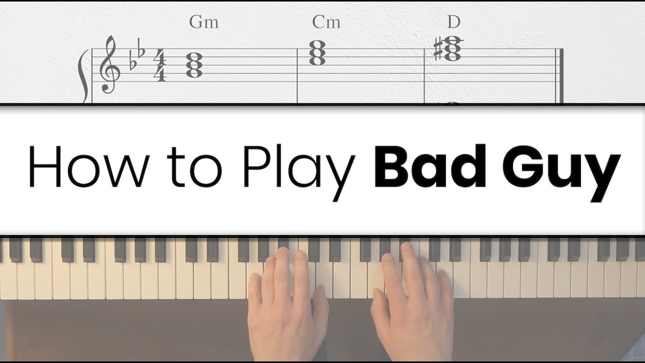 Music Minute 1 | How to Play Bad Guy by Billie Eilish on Piano - YouTube