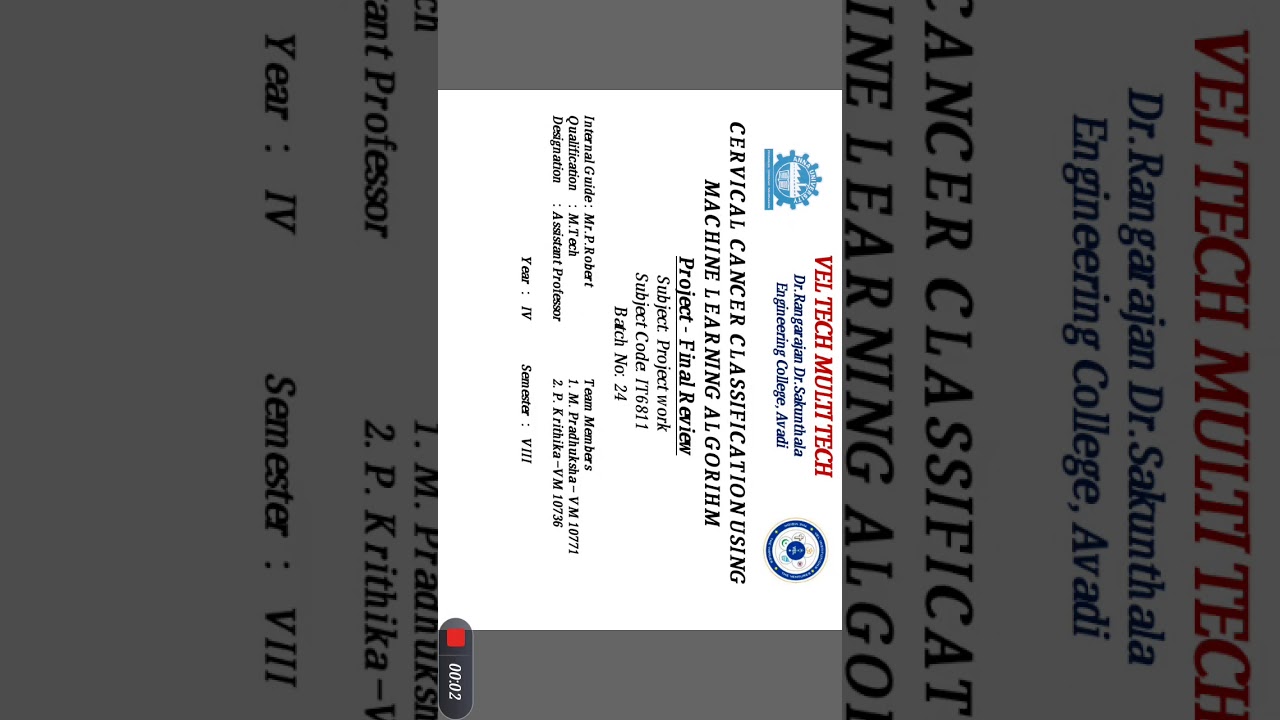 Cervical cancer classification using machine learning algorithm - YouTube