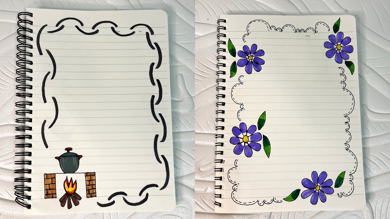 Flower Border Designs🌼/Project Work Designs/A4 Sheet/Assignment Front ...