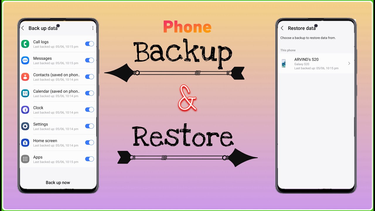 How to Backup and Restore Phone's data || Transfer Old Phone Data to ...