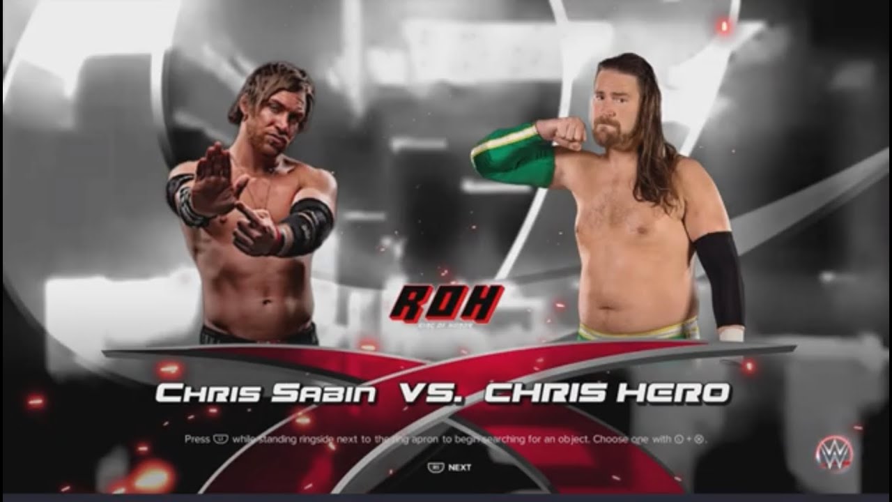 Chris Sabin vs Chris Hero - WWE 2K23 - YouTube