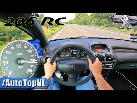Peugeot 206 RC | TOP SPEED on AUTOBAHN [NO SPEED LIMIT] by AutoTopNL