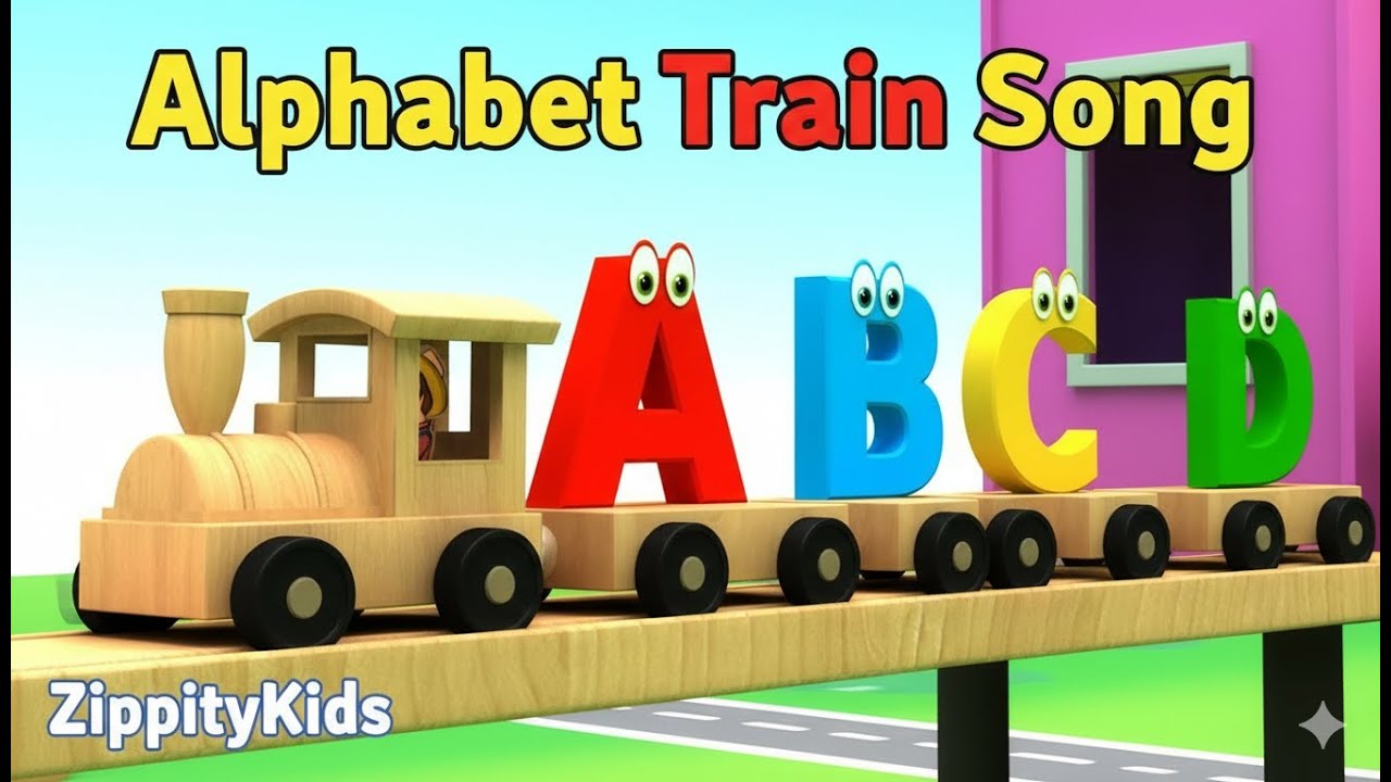 The Alphabet Train Song | A to Z Nursery Rhyme for Kids | Fun Learning ...