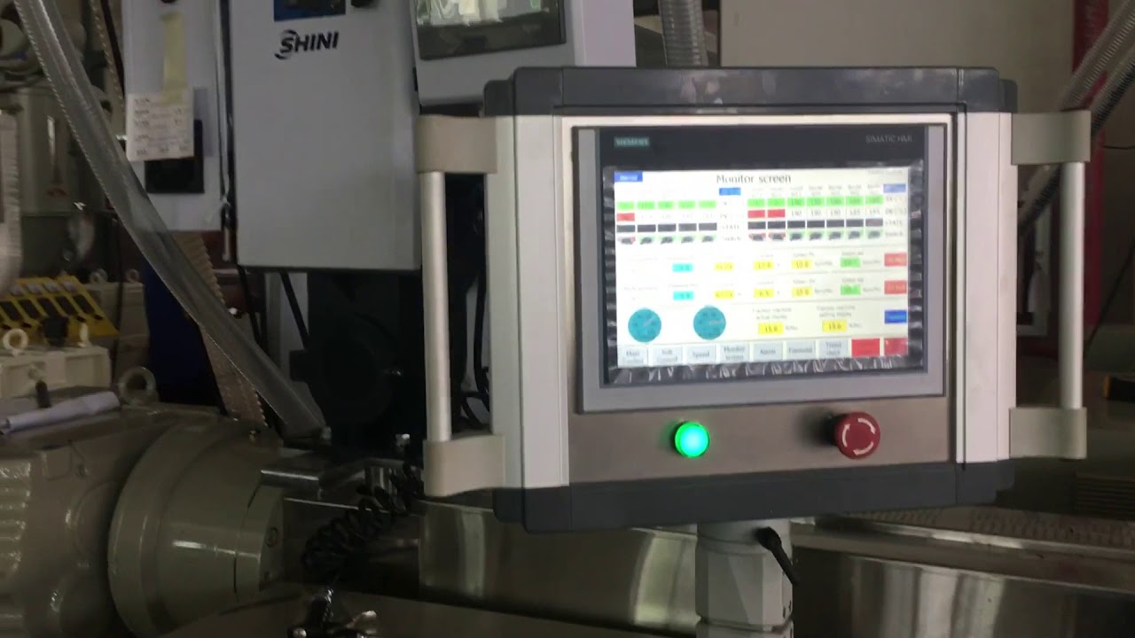 TPV, PP wipers co extrusion machine, profile extrusion machine - YouTube