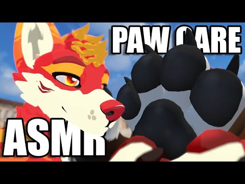 Taking Care of Your Furry Paws with ASMR 💞 (Brushing, Tapping, Massage ...