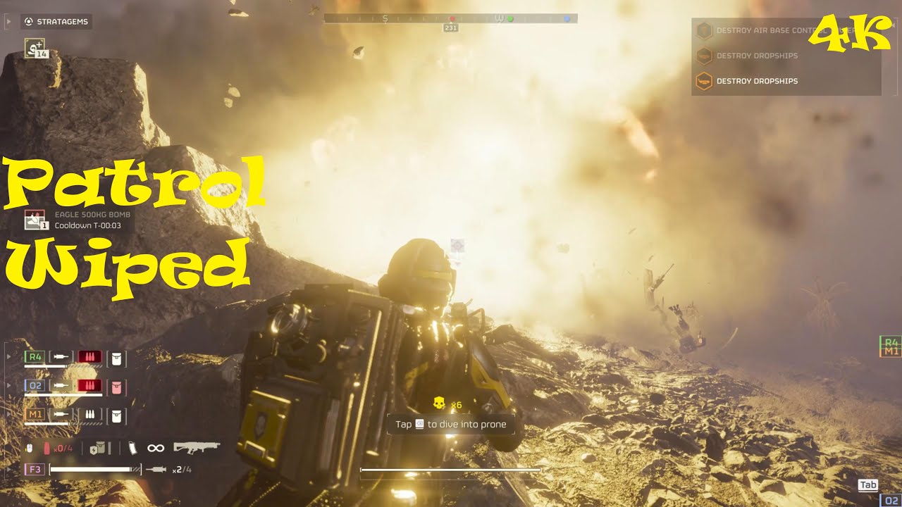 Expert 500 kg airstrike dropped on patrol Helldivers 2 - YouTube
