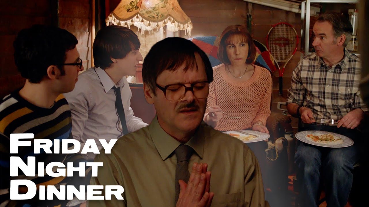 Eating Dinner In The Shed | Friday Night Dinner - YouTube