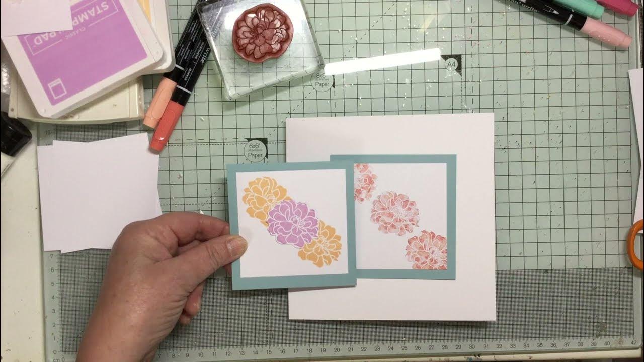 1 stamp 2 different techniques for your cardmaking - YouTube
