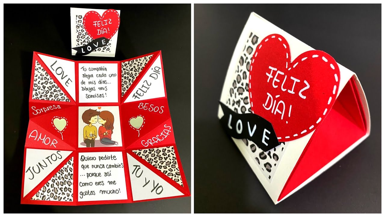 Caja triangular de AMOR | Box sorpresa explosiva - YouTube
