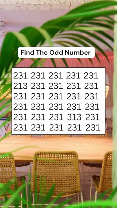 Only Perfect Eyesvision People Can Find All The Number Shorts