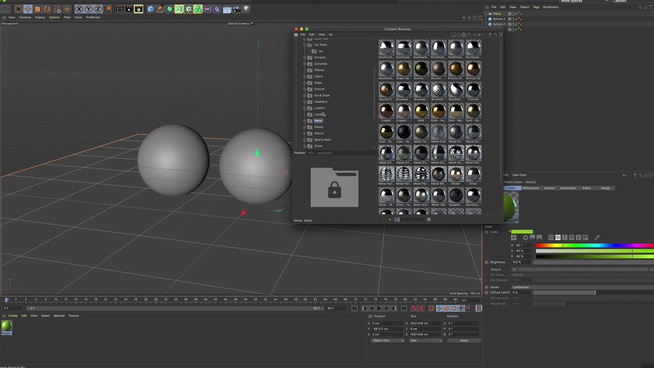 Content Browser Textures Cinema 4D - YouTube