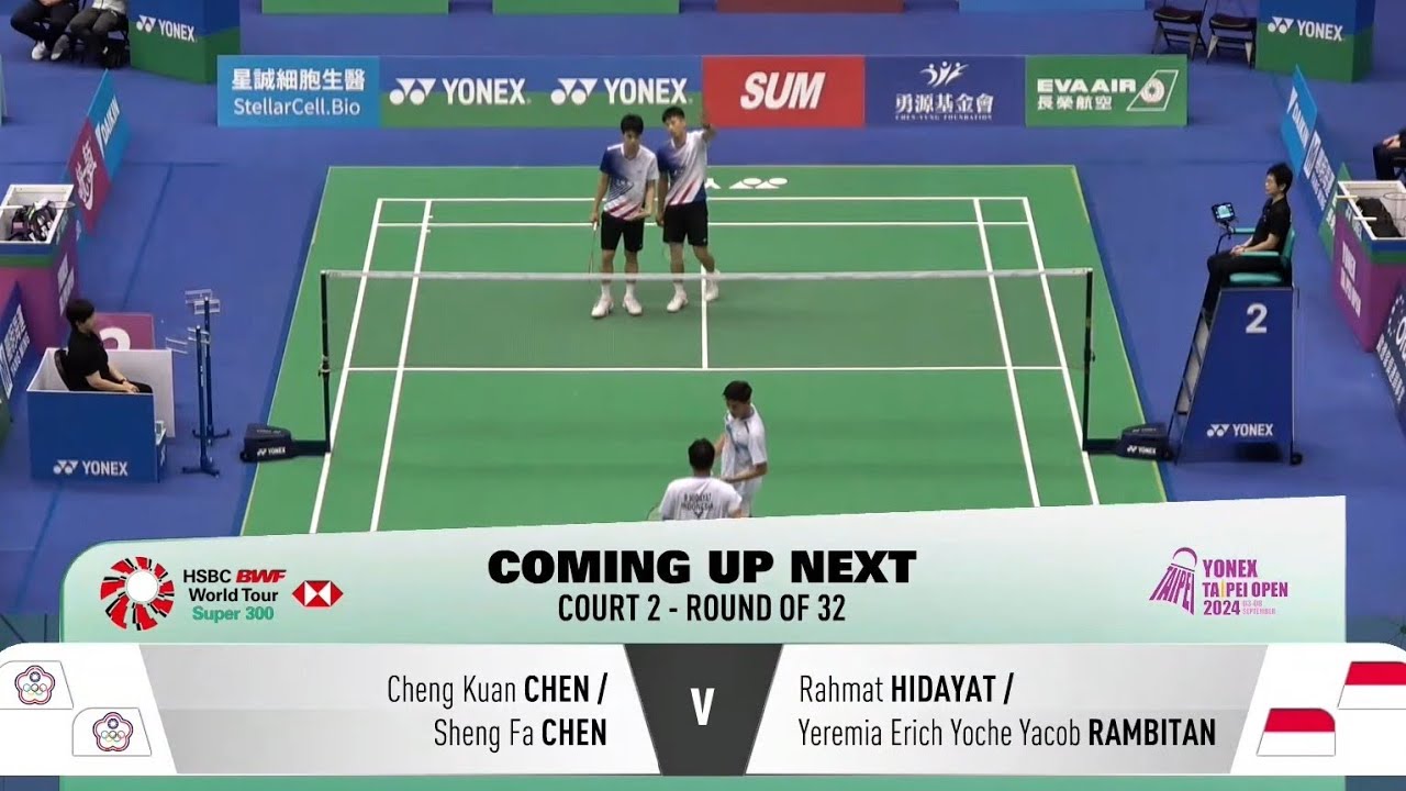 Taipei Open 2024 | Rahmat Hidayat/Yeremia Rambitan vs Chen Cheng Kuan/Chen Sheng Fa | Round of ...