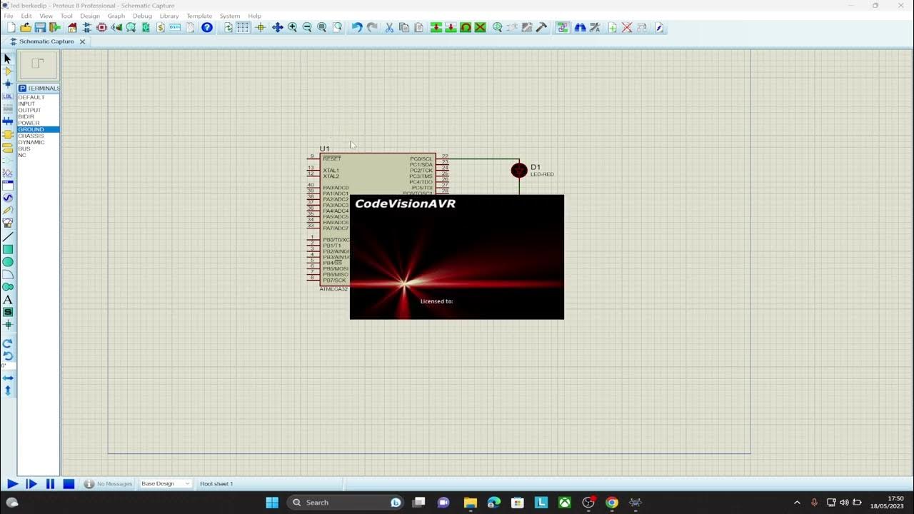 Membuat Led Berkedip | Tutorial Proteus 8 Professional & CVAVR - YouTube