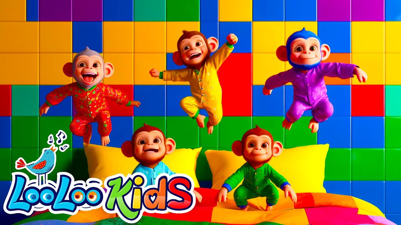 Five Little Monkeys 🐵 Toddler Nursery Rhymes - S1EP80 - Fun and Play ...