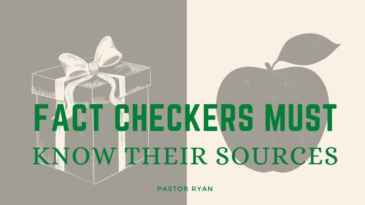 Fact Checkers Must Know Their Sources 020721 - YouTube