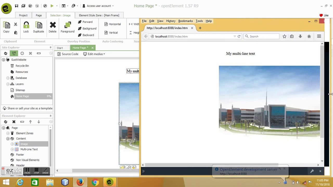 OpenElement: Add an image - YouTube