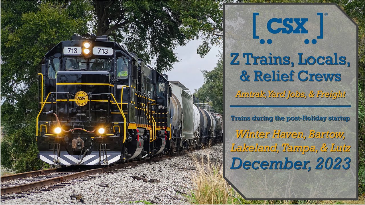 Z Trains, Locals, & Relief Crews - Railfanning Central Florida - YouTube