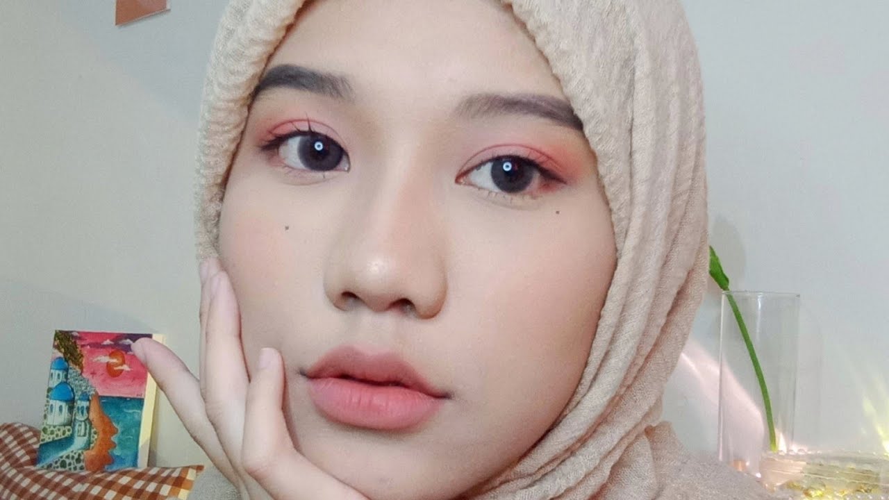 Natural Peachy Makeup Tutorial 🍑 + tips & trik makeup ala aku - YouTube