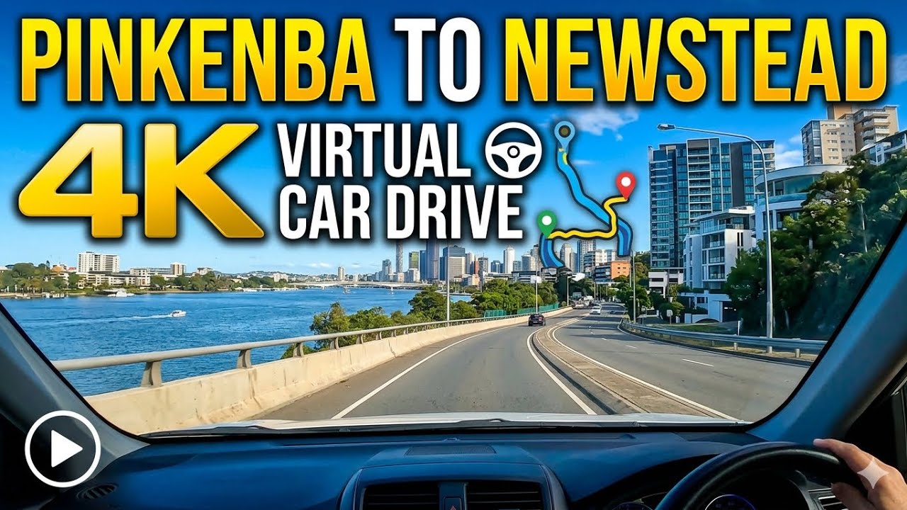 Pinkenba to Newstead 4k virtual car driving Tour 2025! #brisbaneairport ...