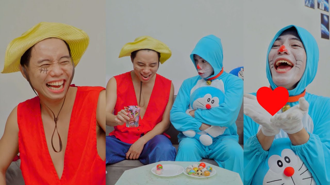 Doraemon và những trò đùa của Luffy #doraemon #luffy - YouTube