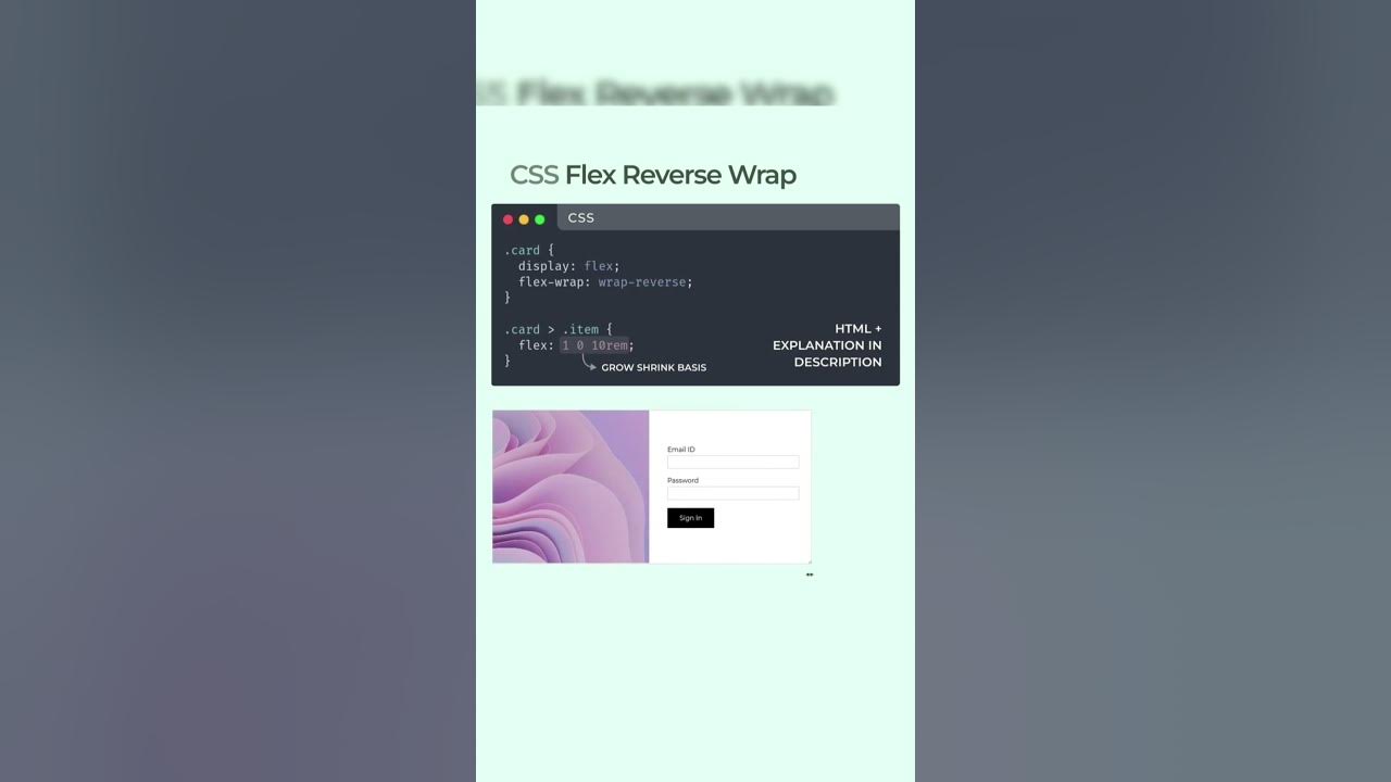 Css Flex Reverse Wrap Shorts Htmlcsswebsite Webdevelopment Webdesign Coding Htmlwebsite