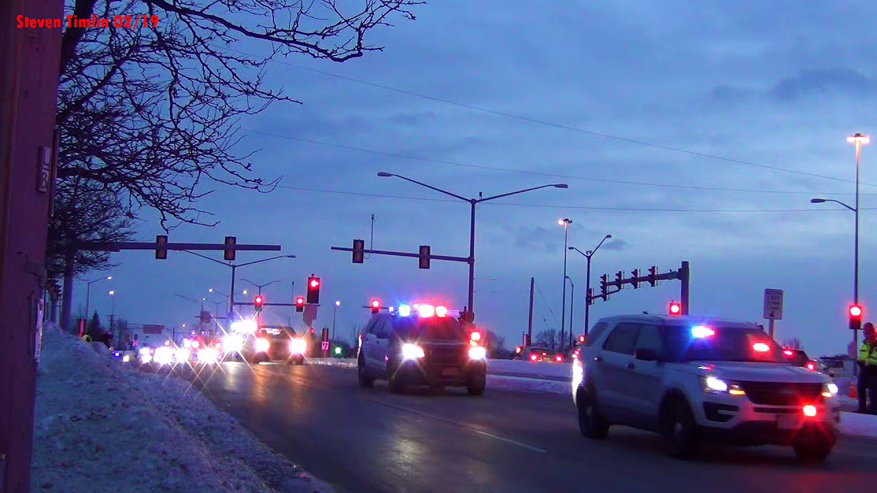 Matthew Rittner complete Milwaukee WI police funeral procession HD ...