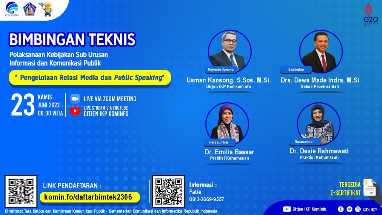 [Webinar] Bimtek Pelaksanaan Kebijakan Sub Urusan IKP "Pengelolaan Relasi Media dan Public ...