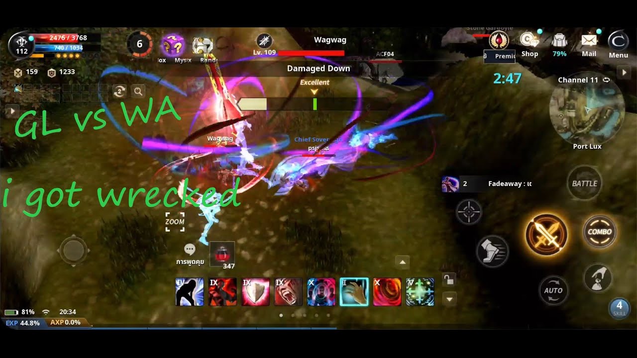 cabal mobile 1v1 pvp training GL vs WA - YouTube