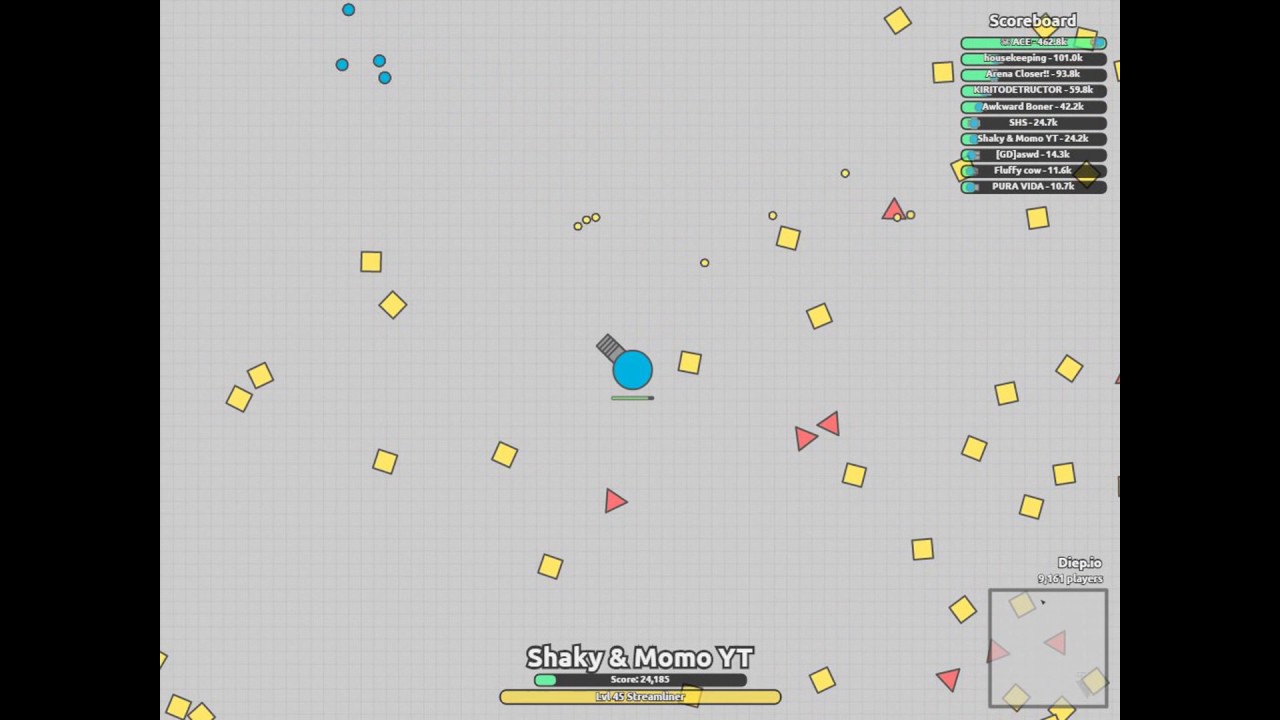 Streamliner defeats Defender! Diep.io Gameplay - YouTube