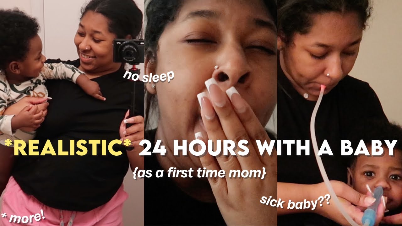 *Realistic* 24 hours with a baby ♥ first time young mom | no sleep ...