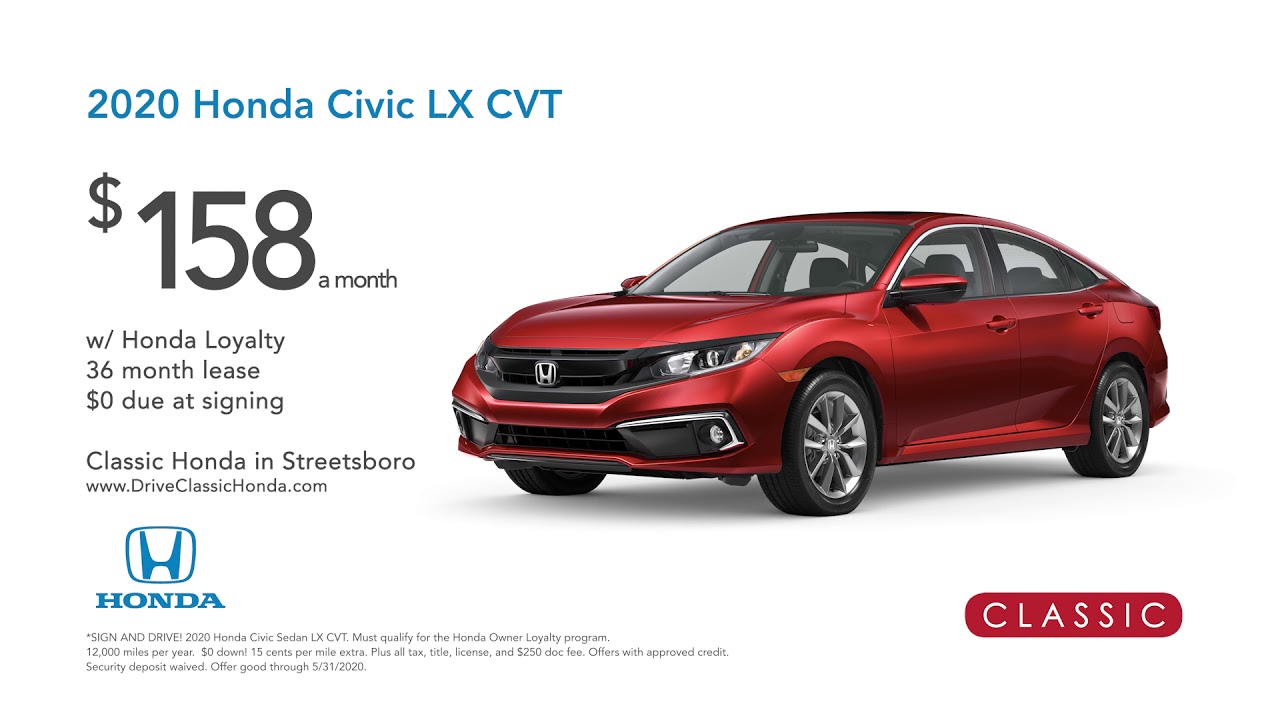 $188 OR $158 Per Month - Honda Civic - YouTube