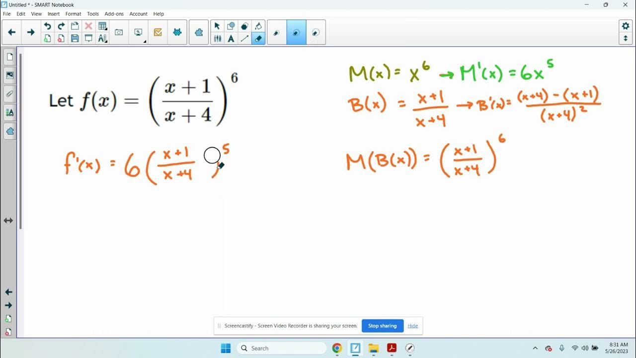 MAT190: Chapter 3 - Chain Rule Examples - YouTube
