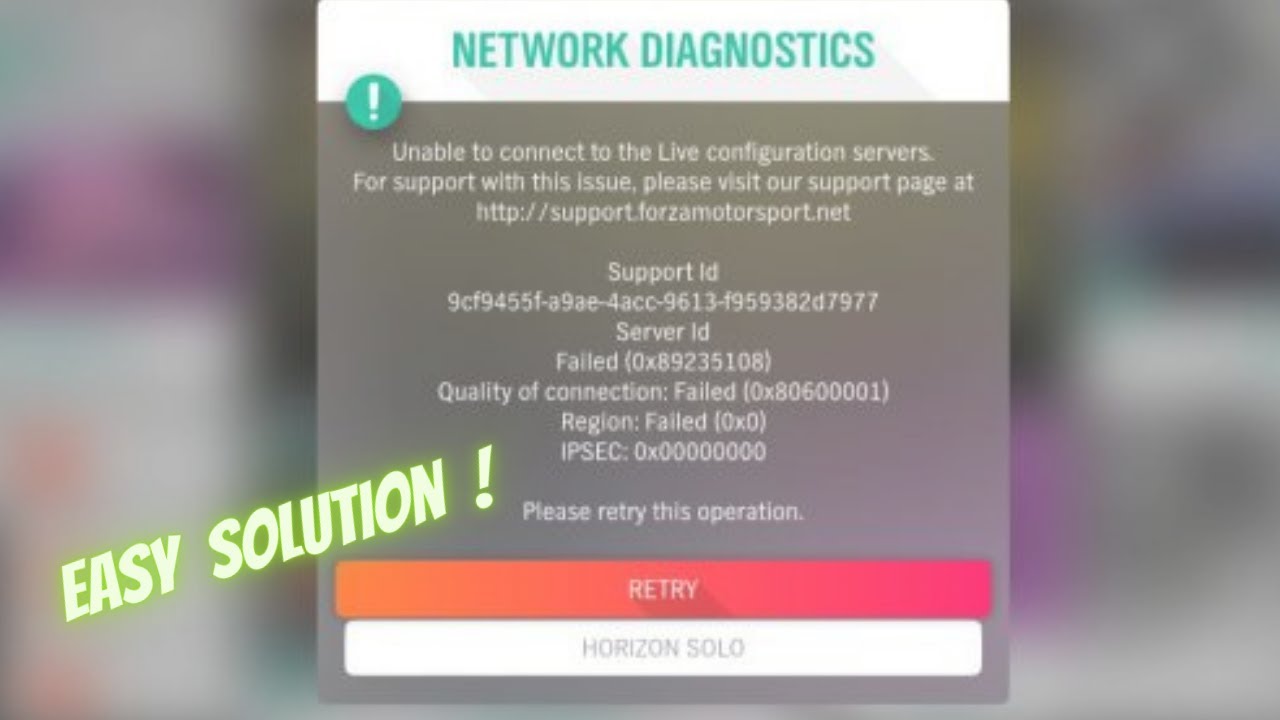 Easy Soluation For Forza Horzion 4 Network Diagnostics - YouTube