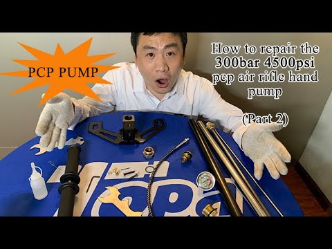 How to repair the 300bar 4500psi pcp air rifle hand pump part 2 - YouTube