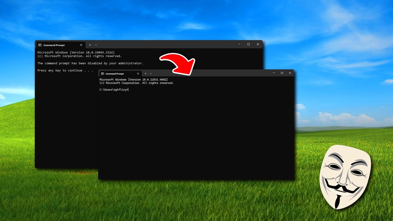Some fun ways to get around your 'accidentally' blocked command prompt ...