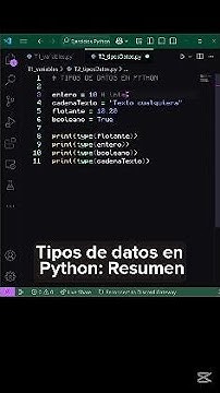 Tipos de datos en Python Resumen - YouTube