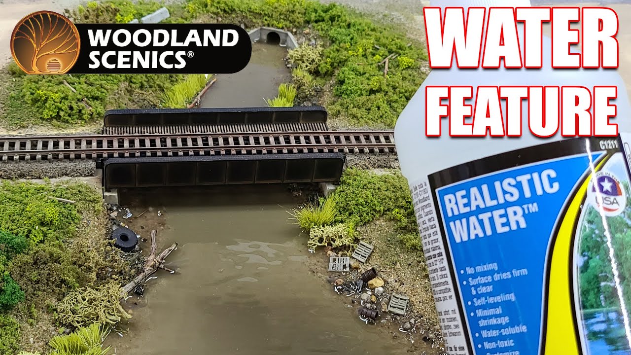 Make a WATER Feature using Woodland Scenics REALISTIC WATER - YouTube