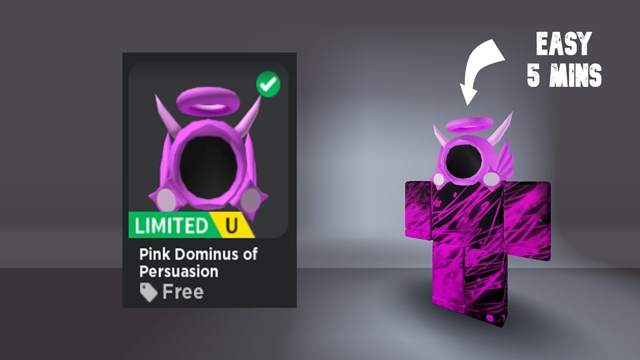 HURRY!🤯😳FREE PINK DOMINUS OF PERSUASION LIMITED UGC | ROBLOX FREE UGC ...