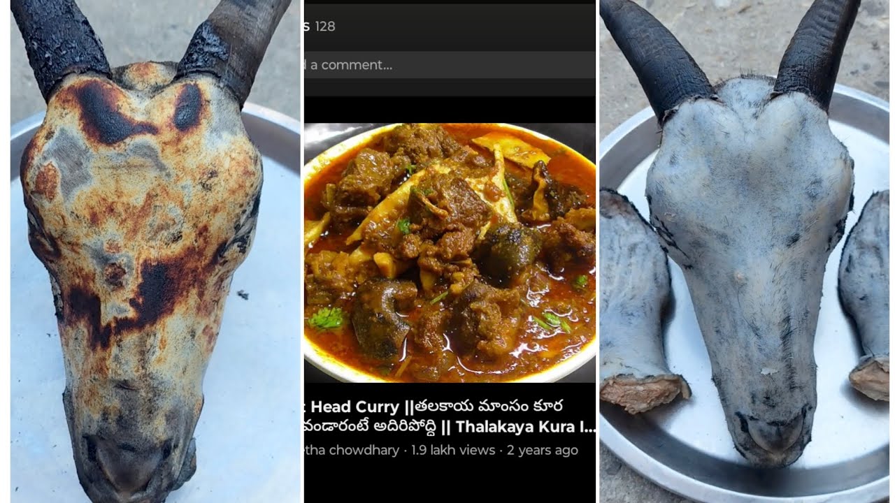Desi Mutton Head Curry Recipe | Spicy Goat Head Masala curry # ...