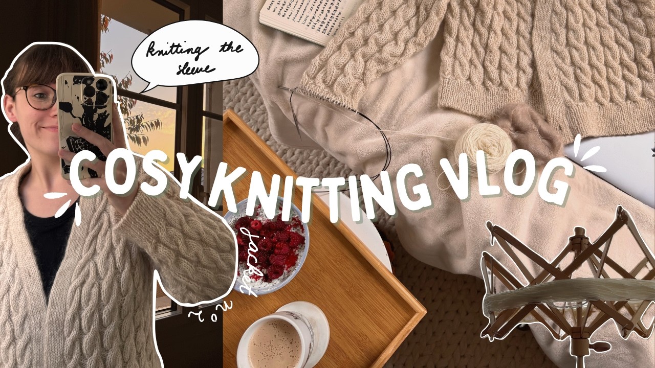 cosy knitting vlog: jacket no2, steaming frogged yarn & winding up ...