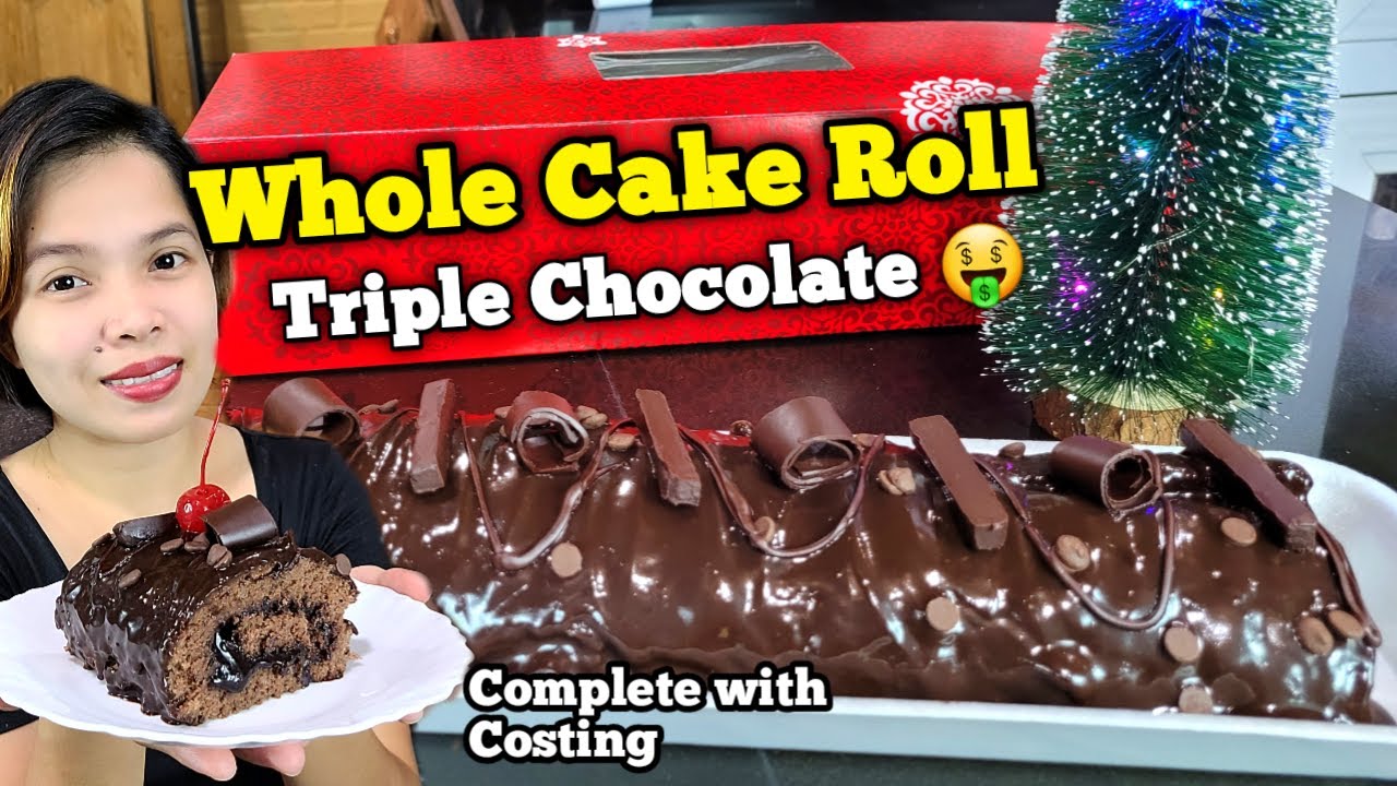 Whole Cake Roll: Triple Chocolate PangNegosyo Recipe With Tipid Tips ...
